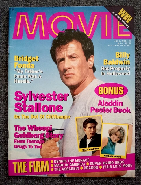 MOVIE MAGAZINE. JULY/AUG 1993. Issue 4. Stallone. Rare! FREE POSTAGE ...