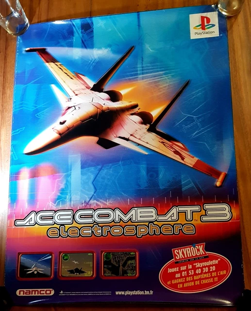 ACE COMBAT 3 Electrosphere PLAYSTATION 1 PS1 Promo Store Official Poster 80×60 $136.82 - PicClick AU