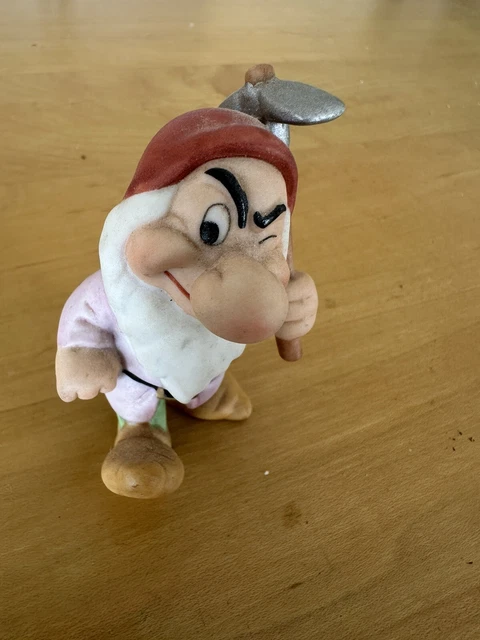 VINTAGE RARE SNOW White seven dwarfs Grumpy with pick axe Figure ...