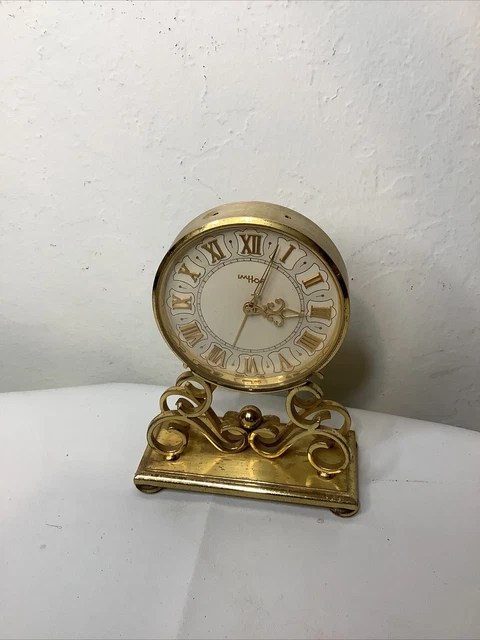 RARE VINTAGE SWISS IMHOF Gold Ornate Quartz clock. Not Running $150.00 ...