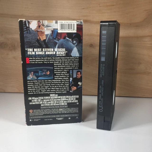STEVEN SEAGAL FIRE Down Below VHS 1997 Action Movie Kris Kristofferson ...