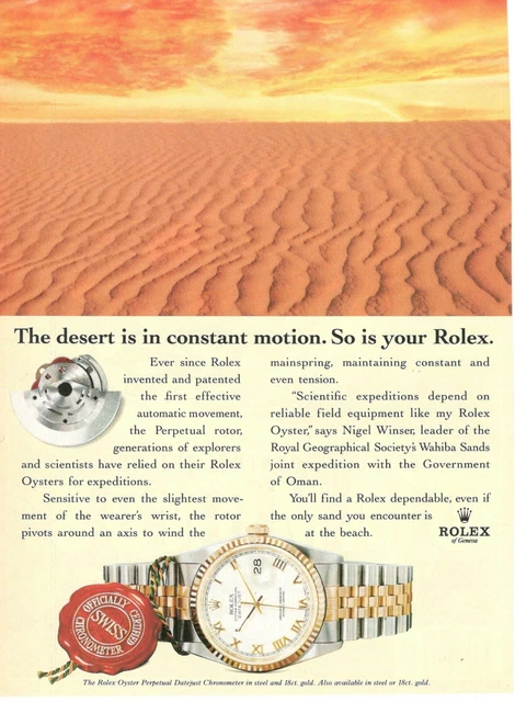 ROLEX OROLOGI OYSTER Perpetual Datejust Nigel Winser Desierto 1996 ...