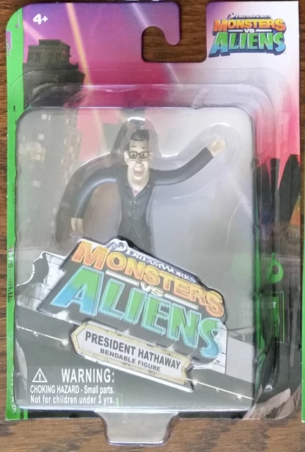 DREAMWORKS 2009 MONSTERS vs Aliens PRESIDENT HATHAWAY Bendable Figure ...