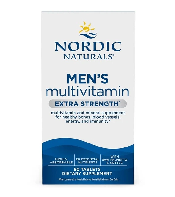 NORDIC NATURALS MEN'S Multivitamin Extra Strength - 60 tablets £47.99 ...