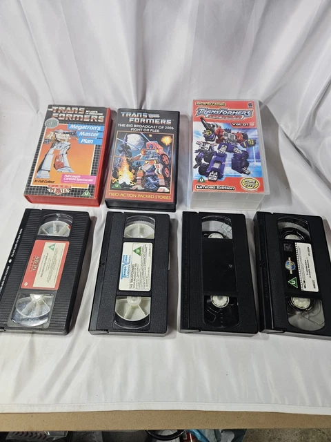 X4 VHS BUNDLE 1980's Transformers, The Movie/Volume 1/TRO Optimus Prime ...