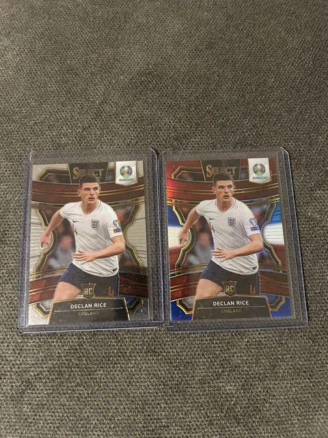DECLAN RICE ROOKIE Tri Color Rouge Blanc Bleu & Base SP 20-21 Euro ...