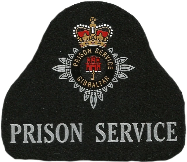 GIBRALTAR PRISON SERVICE Police Policía prisiones Patch Emblem EB01235 ...