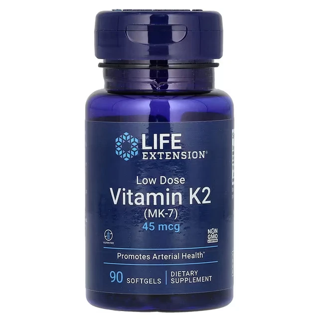 LIFE EXTENSION, LOW Dose Vitamin K2 (MK-7), 45 mcg, 90 Softgels, Expiry:2026 £16.68 - PicClick UK