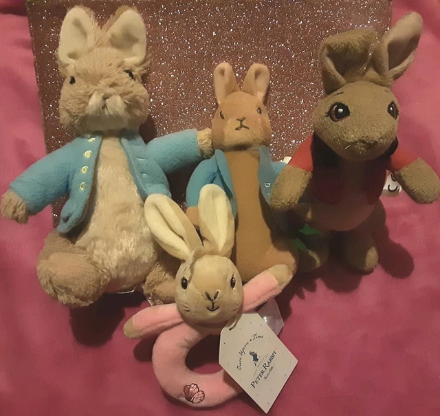 BUNDLE OF BEATRIX Potter Soft Toys Brand New Peter Rabbit Babies Rattle ...