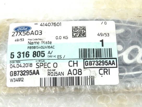 ORIGINAL FORD TRANSIT MK6 Hintertür Heck Abzeichen 2000 + Van 1528567 ...