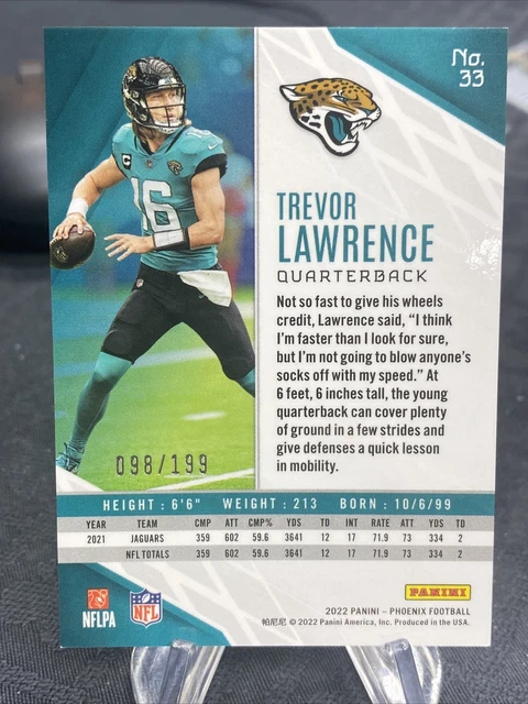 CARTE JAGUARS PHOENIX Trevor Lawrence rose Jacksonville 2022 /199 EUR ...