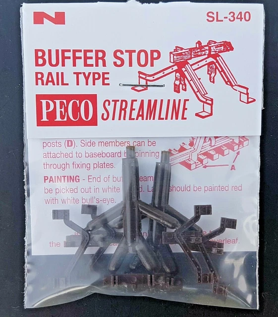 PECO SL-340,N GAUGE Streamline Buffer Stop rail type for Code 80 & 55 ...