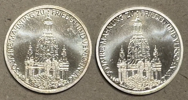 10 DM GEDENKMÜNZE 1995 J 50 Jahre Mahnung zu Frieden - Frauenkirche Dresden EUR 8,50 - PicClick DE