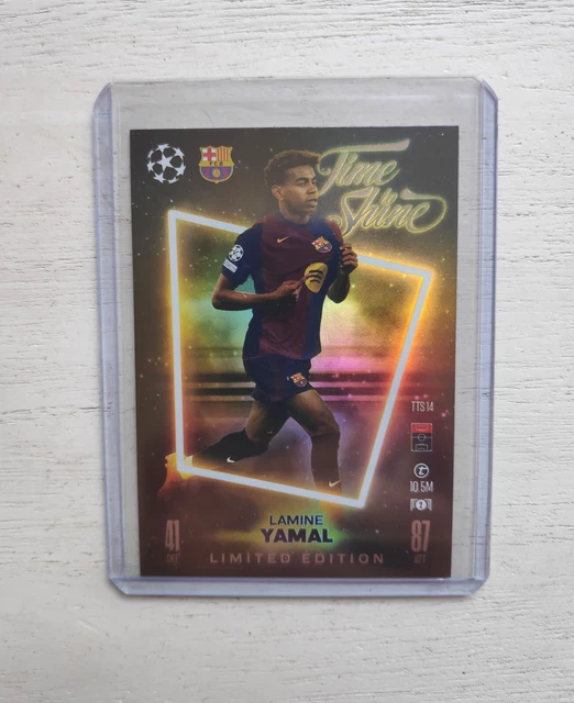 TOPPS LAMINE YAMAL Match Attax 2024 2025 Time To Shine Limited Edition ...
