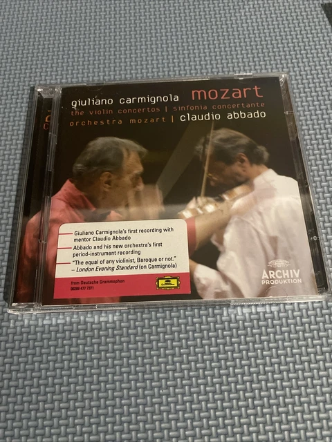 MOZART: THE VIOLIN Concertos; Sinfonia Concertante by Giuliano Carmignola /... £1.99 - PicClick UK