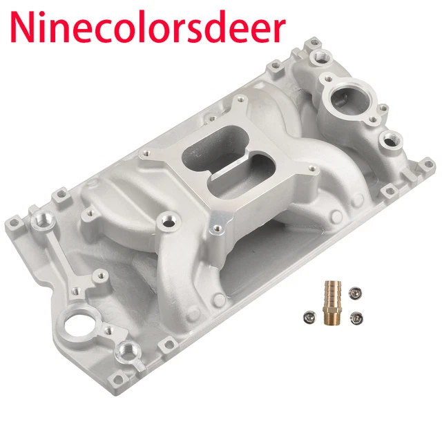 DUAL PLANE INTAKE Manifold for Small Block Chevy 305 327 350 400 57-86 ...