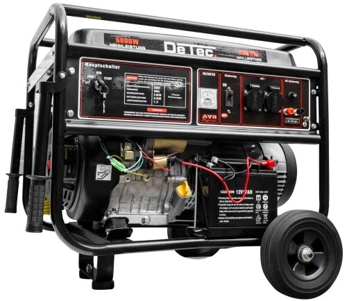 DETEC NOTSTROMAGGREGAT 6,3KW Benzin Stromerzeuger 1Phasen 230V E-Start ...