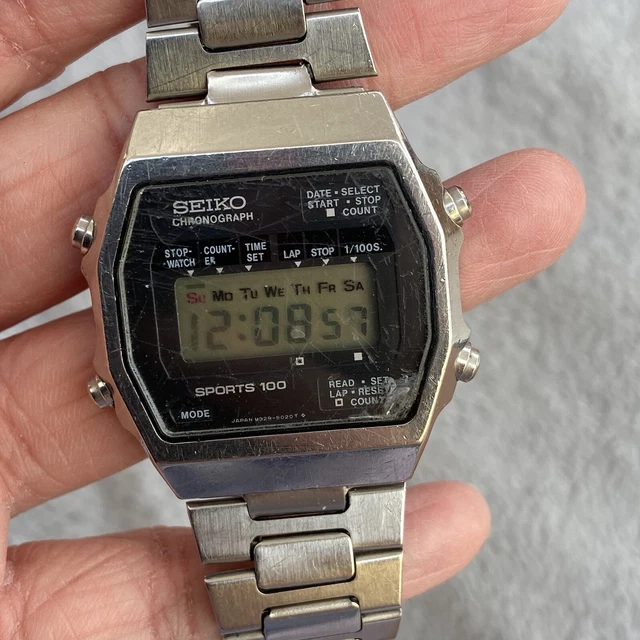 VINTAGE SEIKO DIGITAL LCD Mens Quartz Watch M929-5020 £7.49 - PicClick UK