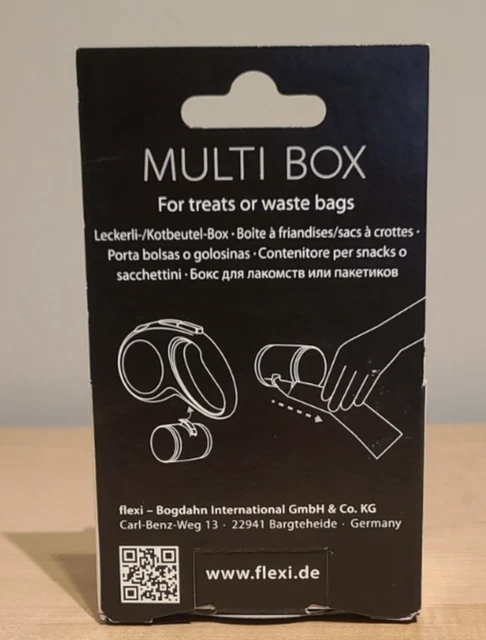 NEW FLEXI MULTI Box Poop Bag Dispenser Add-On for Retractable Leashes ...