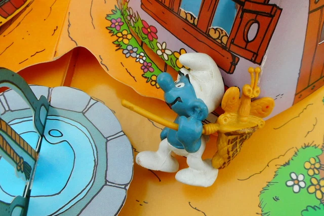 40209 SCHTROUMPF CHASSE aux papillons smurf pitufo puffo puffi variante ...