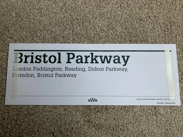 LONDON PADDINGTON-BRISTOL PARKWAY Gwr Window Label New £6.99 - PicClick UK