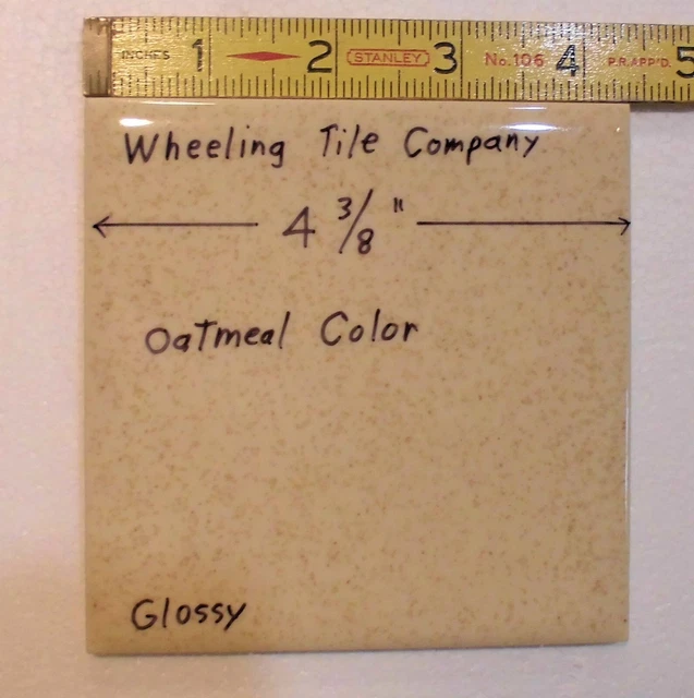 4.25 Inch Glossy Peppered Ceramic Wall Tile Vintage Single 4.25" Glossy ...