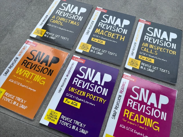 GCSE COLLINS SNAP Revision English Literature set of 6 Books EUR 15,42 ...
