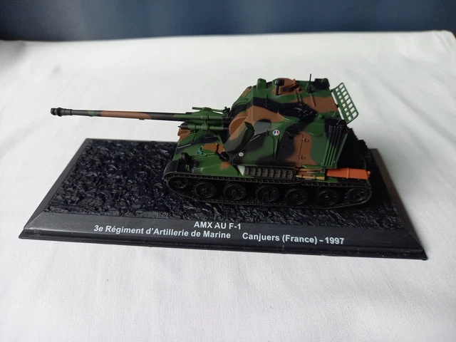 CHAR AMX AU F.1. Rgt Art De Marine. Canjuers . 1997. Sur Socle. 1/72. Altaya EUR 10,00 - PicClick FR