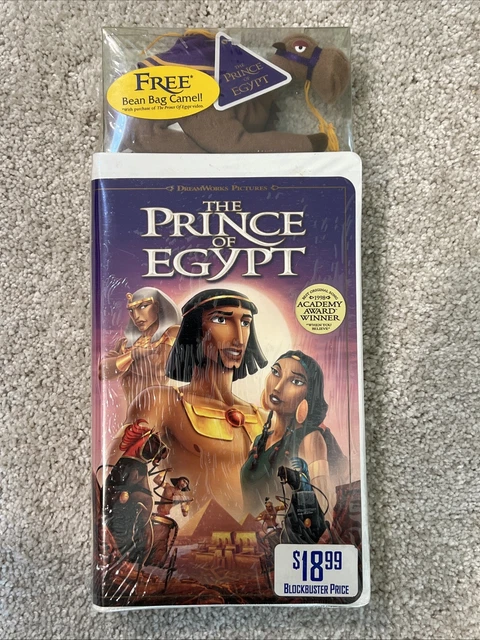 THE PRINCE OF Egypt (VHS, 1999, Clamshell) With rare Bean Bag Camel New ...