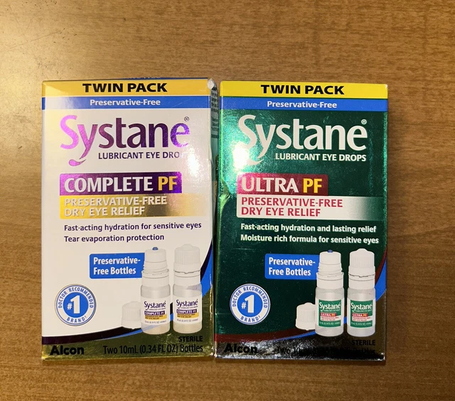 SYSTANE…EYE DROPS…(3)TWIN PACKS-COMPLETE PF/ULTRA PF/HYDRATION PF…Lot ...