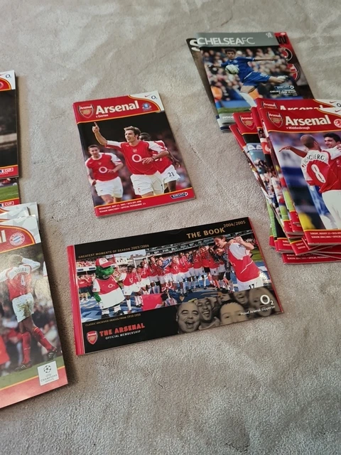 ARSENAL PROGRAMMES FROM 2004/2005 Season 25 In Total £12.50 - PicClick UK