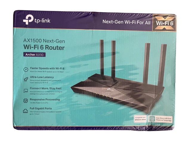 TP-LINK AX1500 SMART WiFi 6 Router (Archer AX10)- 802.11ax, 4 Gigabit ...