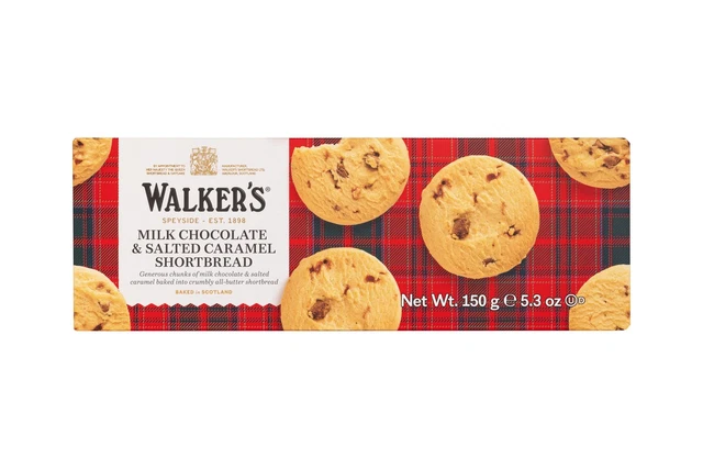 WALKERS SHORTBREAD COOKIES Pure Butter Salted Caramel Milk Chocolate 5. ...
