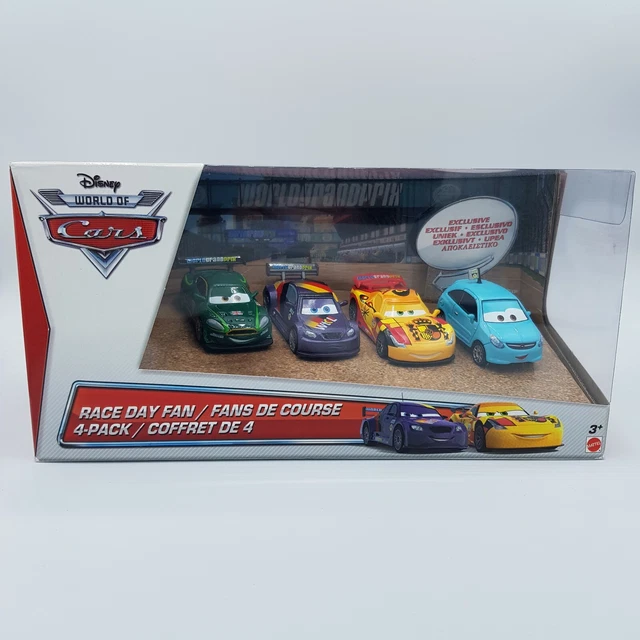 DISNEY PIXAR WORLD of Cars Race Day Fan 4 Pack Exclusive Diecast Toy ...