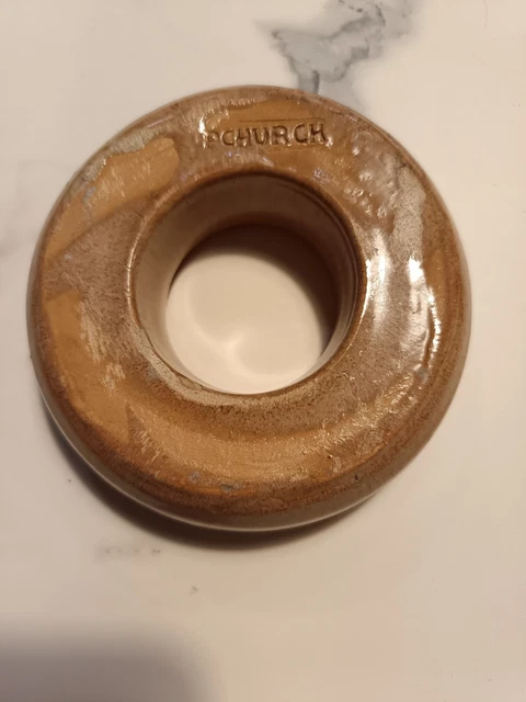 VINTAGE DEE CEE Stoneware Posy Ring Vase Church Stamped Glazed £1.16 ...