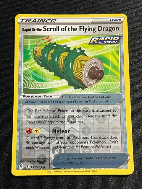 POKÉMON TCG SCROLL of The Flying Dragon Reverse Holo 153/203 Evolving ...
