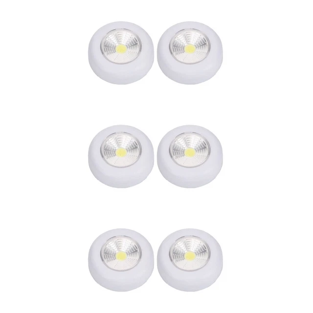 6 PCS/PACK LED Lamp Touch Light Wall Night Light Without Battery (White ...