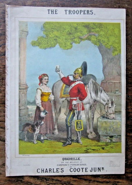 1872 THE TOOPERS Quadrille Victorian Music Lee Coote Military Italian ...