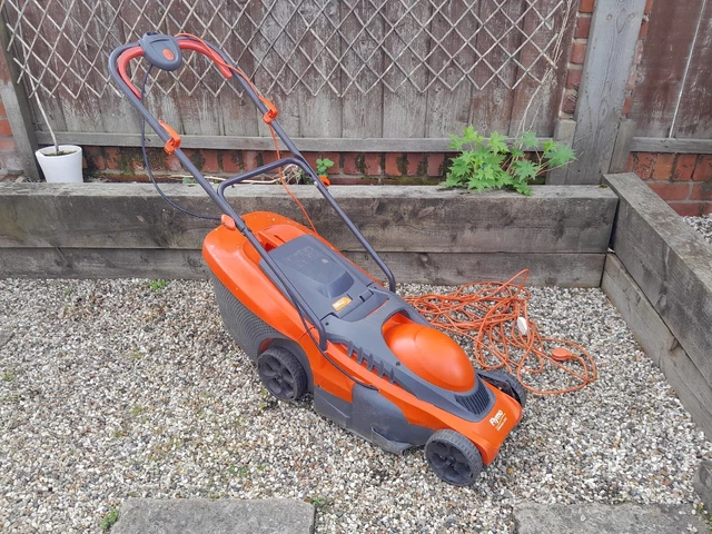 FLYMO CHEVRON 34C Electric Wheeled Rotary Lawnmower With Grass ...