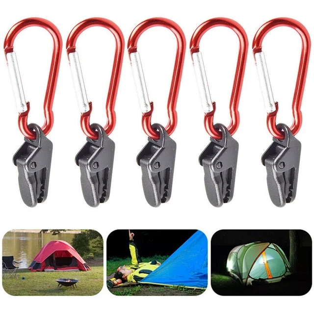 EASY TO USE Camping Essential Set of 10pcs Lock Clips for Tent and ...