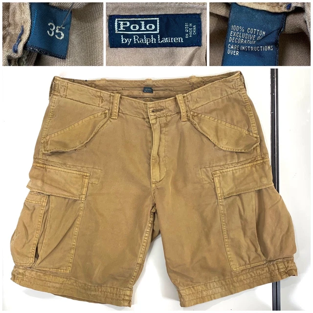 RARE 90S POLO Ralph Lauren Men's 35 TACTICAL Military Cargo Shorts Heavy Cotton £66.48 - PicClick UK