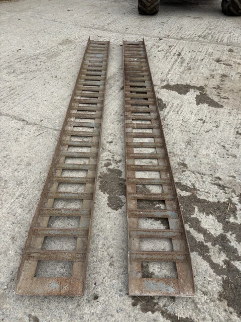 DIGGER / QUAD / Tractor / Trailer 12Ft Ramps Steel / Metal Heavy Duty ...