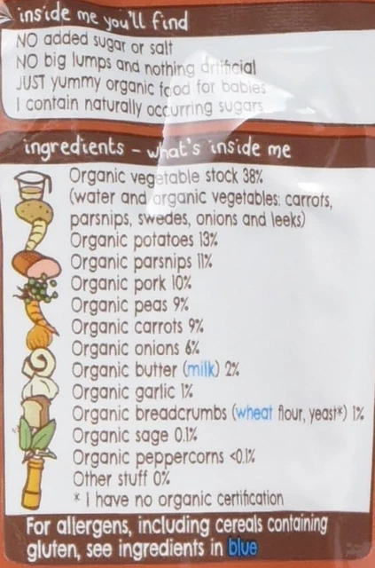 ELLA'S KITCHEN ORGANIC Bangers and Mash with Veggies, 130 g £7.44 ...