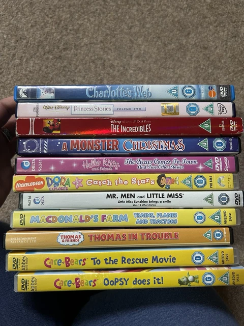 CHILDREN’S DVD BUNDLE Disney Care Bears DVD’s Movies Films Cartoon Kids ...