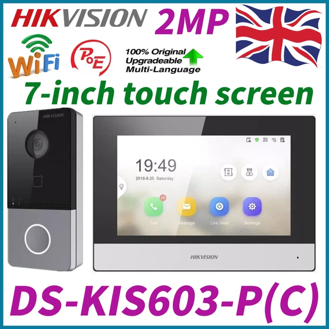 HIKVISION WIFI POE IP Video Intercom Kit DS-KIS603-P(C) Doorbell Door Station UK £196.80 ...