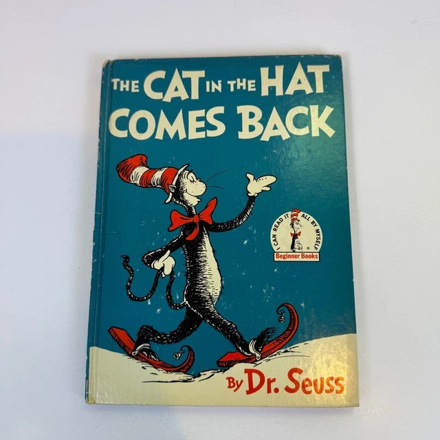 VINTAGE DR. SEUSS "The Cat in the Hat Comes Back" Hardcover Book 1958 ...