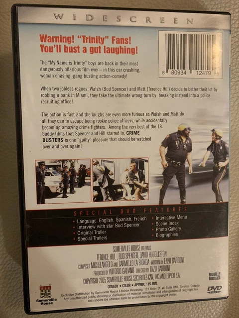 CRIME BUSTERS (DVD) Terence Hill, Bud Spencer police academy comedy $40 ...