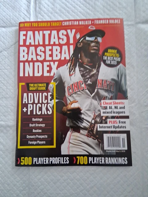 FANTASY BASEBALL INDEX 2025: THE ULTIMATE DRAFT GUIDE- Cheat Sheets ...