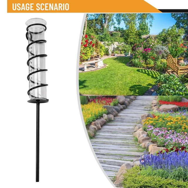 JAUGE DE PLUIE flottante pour paysages de jardin construction en verre transpare EUR 30,00 ...