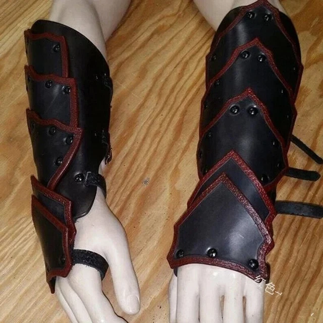 MÉDIÉVALE VIKING BRAS Protection Armor Cuir Dragon Échelle Bracer Men ...
